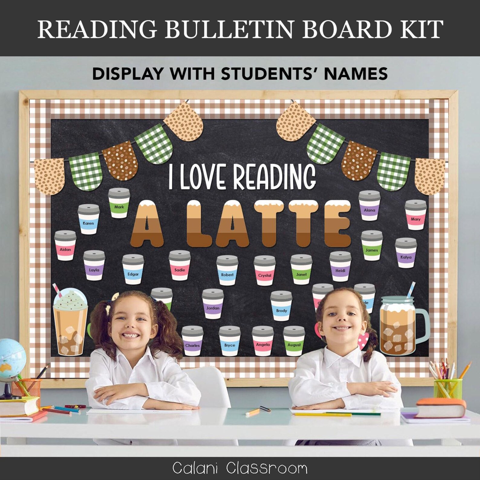 Reading Bulletin Board Kit, Classroom Bulletin Board, Coffee Lover ...