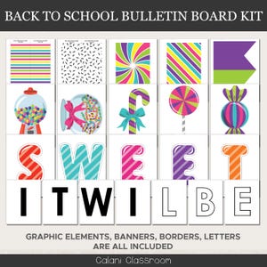 Candy Bulletin Board Kit, Candy Classroom Door Decor, Candy Classroom ...