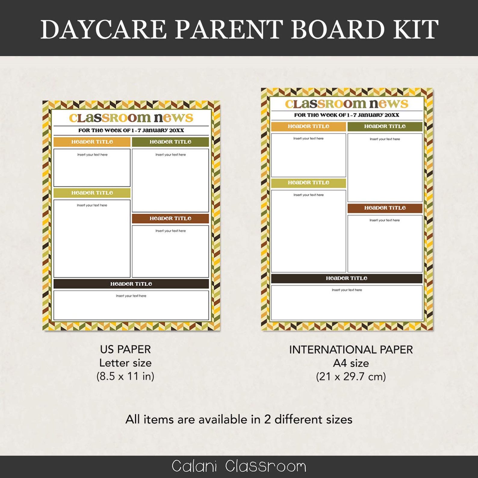 Daycare Parent Board, Childcare Bulletin Board Template, Parent Info ...