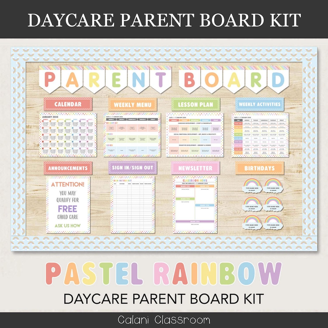 Daycare Parent Board, Childcare Bulletin Board Template, Parent Info ...