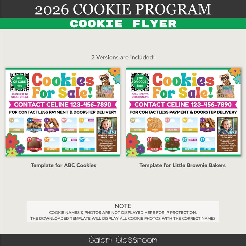 2026 Cookie Sales Flyer, DIY Editable Cookie Marketing Kit With Scout's ...