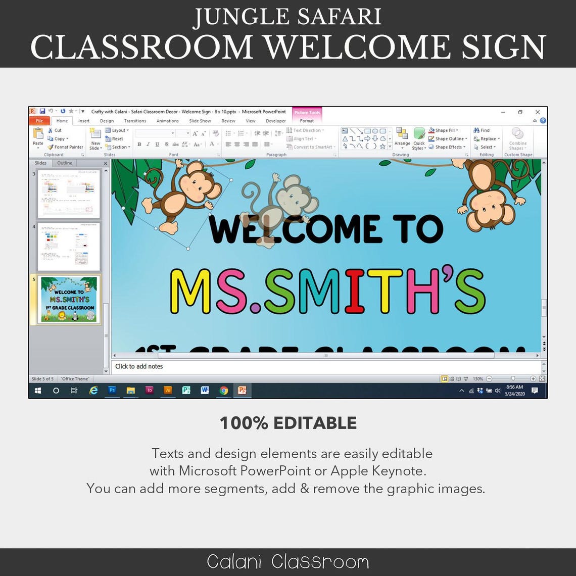 Classroom Welcome Sign, Jungle Safari Classroom Door Sign, Welcome to ...
