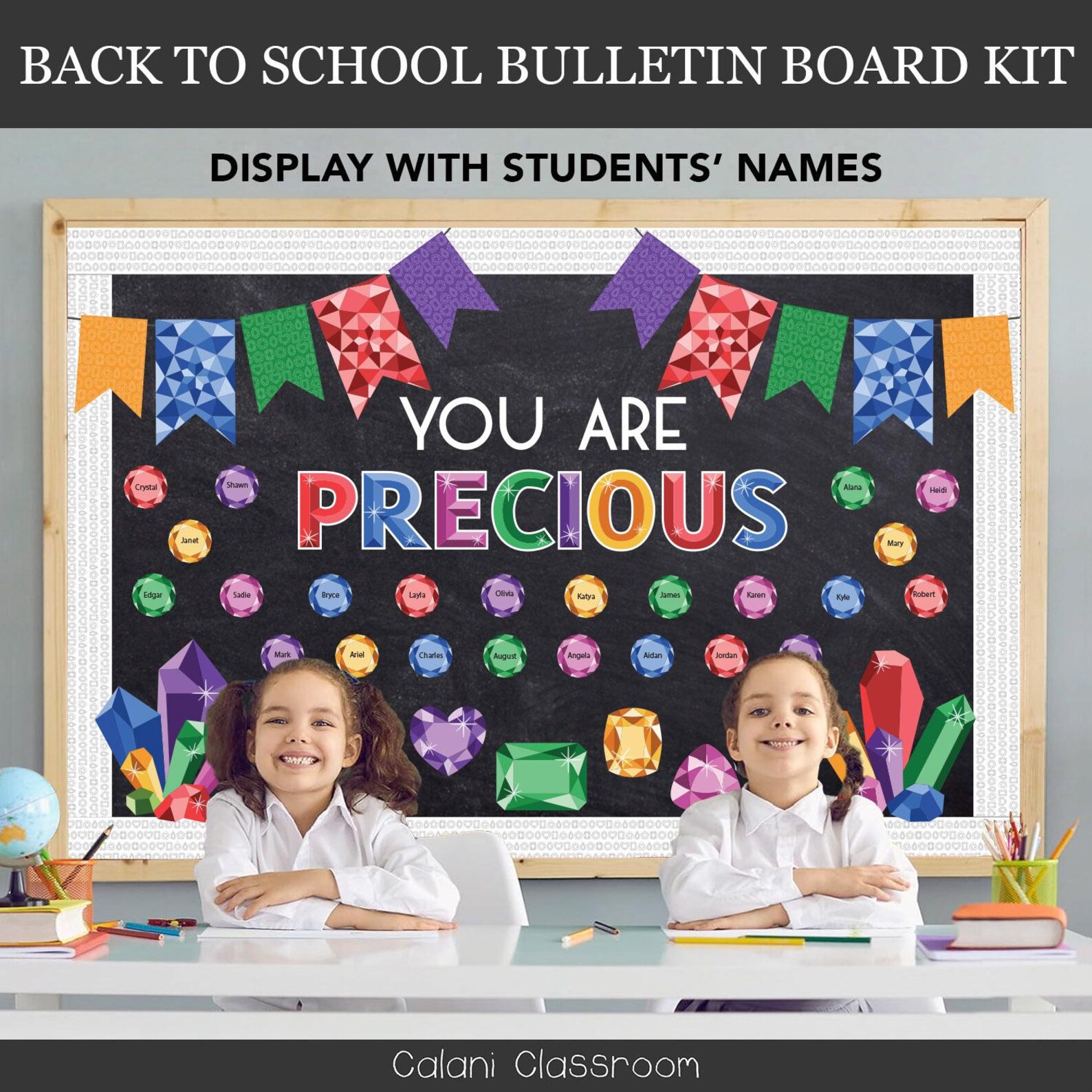 Gemstone Bulletin Board Kit, Gem Classroom Door Decor, Jewel Classroom ...