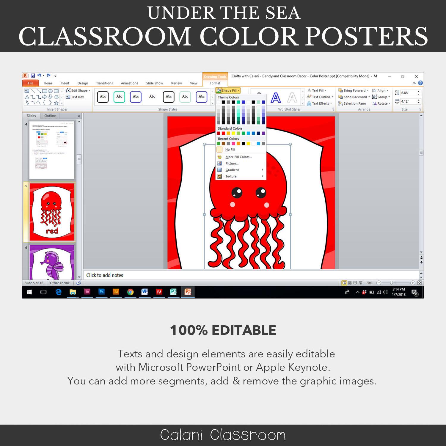 Color Poster Classroom Decoration, Ocean Classroom, Under the Sea ...