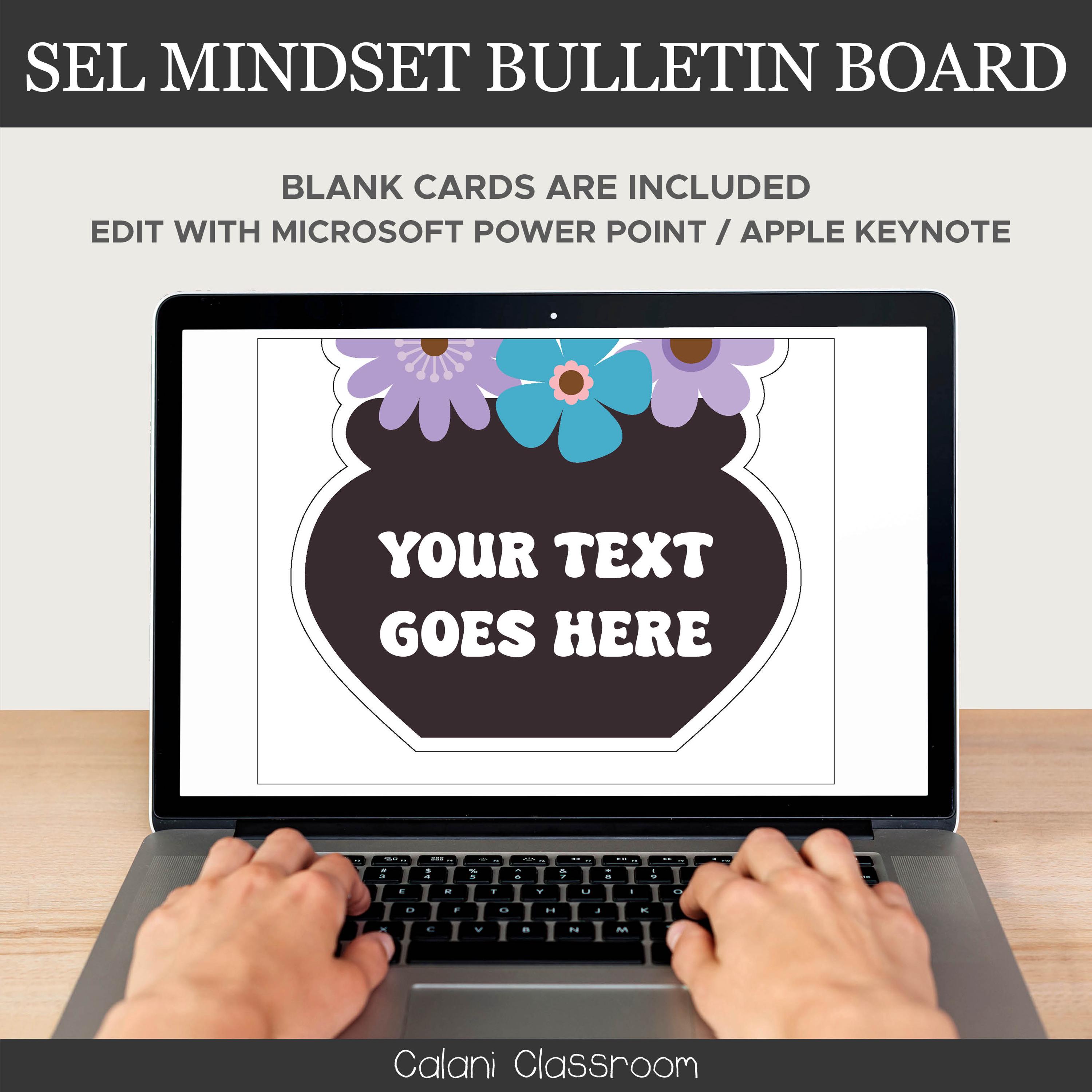Growth Mindset Bulletin Board Kit in Flower Design, Change Your Mindset ...
