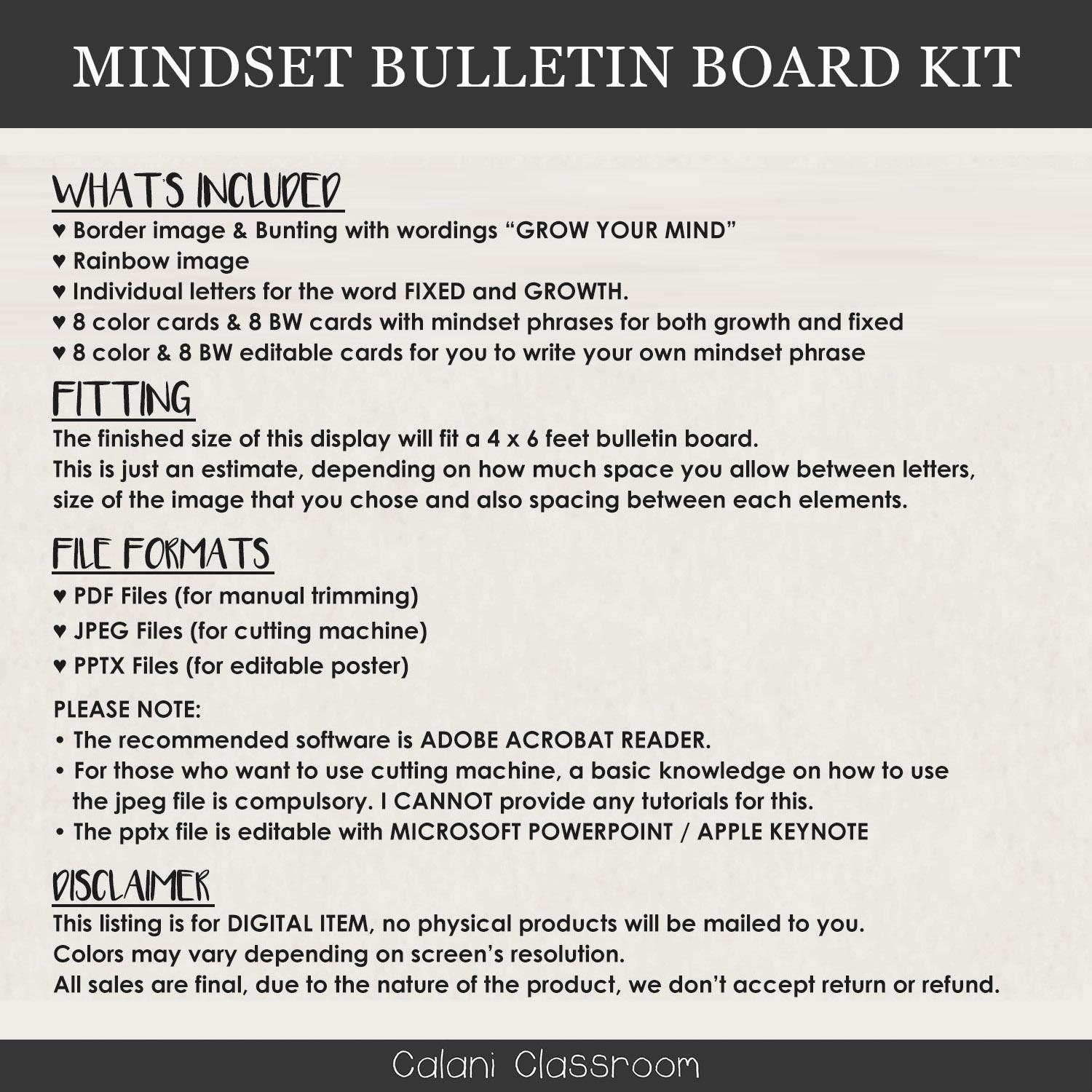 Growth Mindset Bulletin Board Kit, Pastel Classroom Display, Change ...