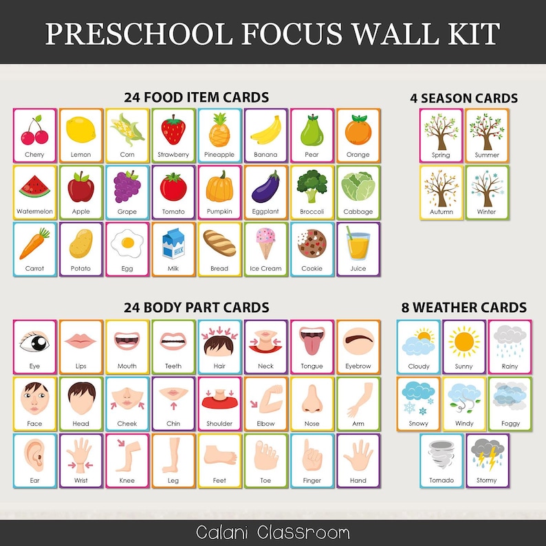 Preschool Focus Wall Template, Preschool Learning Wall, Classroom ...