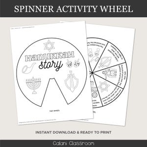 The Hanukkah Story Activity Wheel, Jewish Holiday Craft - Digital ...