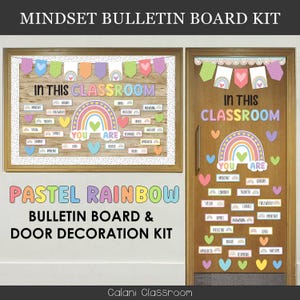 Positive Affirmation Bulletin Board, Classroom Door Decor, Pastel ...