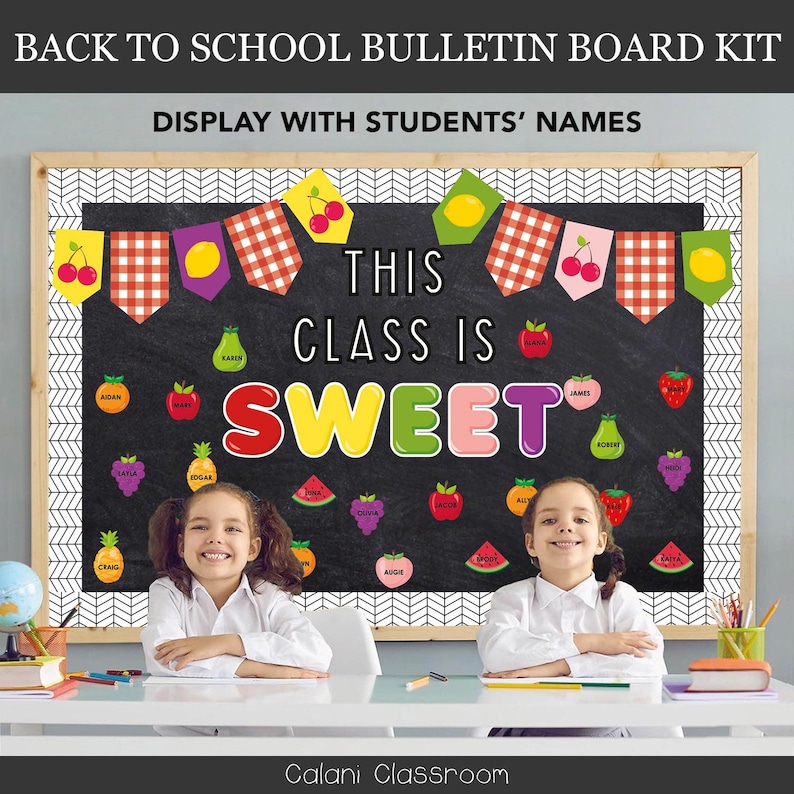 Fruit Bulletin Board Kit, Sweet Classroom Door Decor, Fruit Classroom ...
