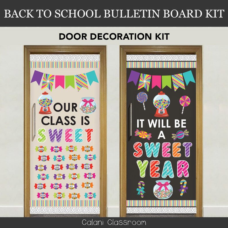 Candy Bulletin Board Kit, Candy Classroom Door Decor, Candy Classroom ...