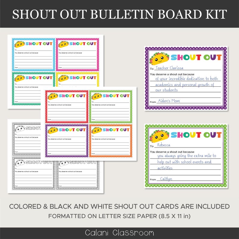 Staff Shout Out Bulletin Board, Staff Appreciation Bulletin Board ...