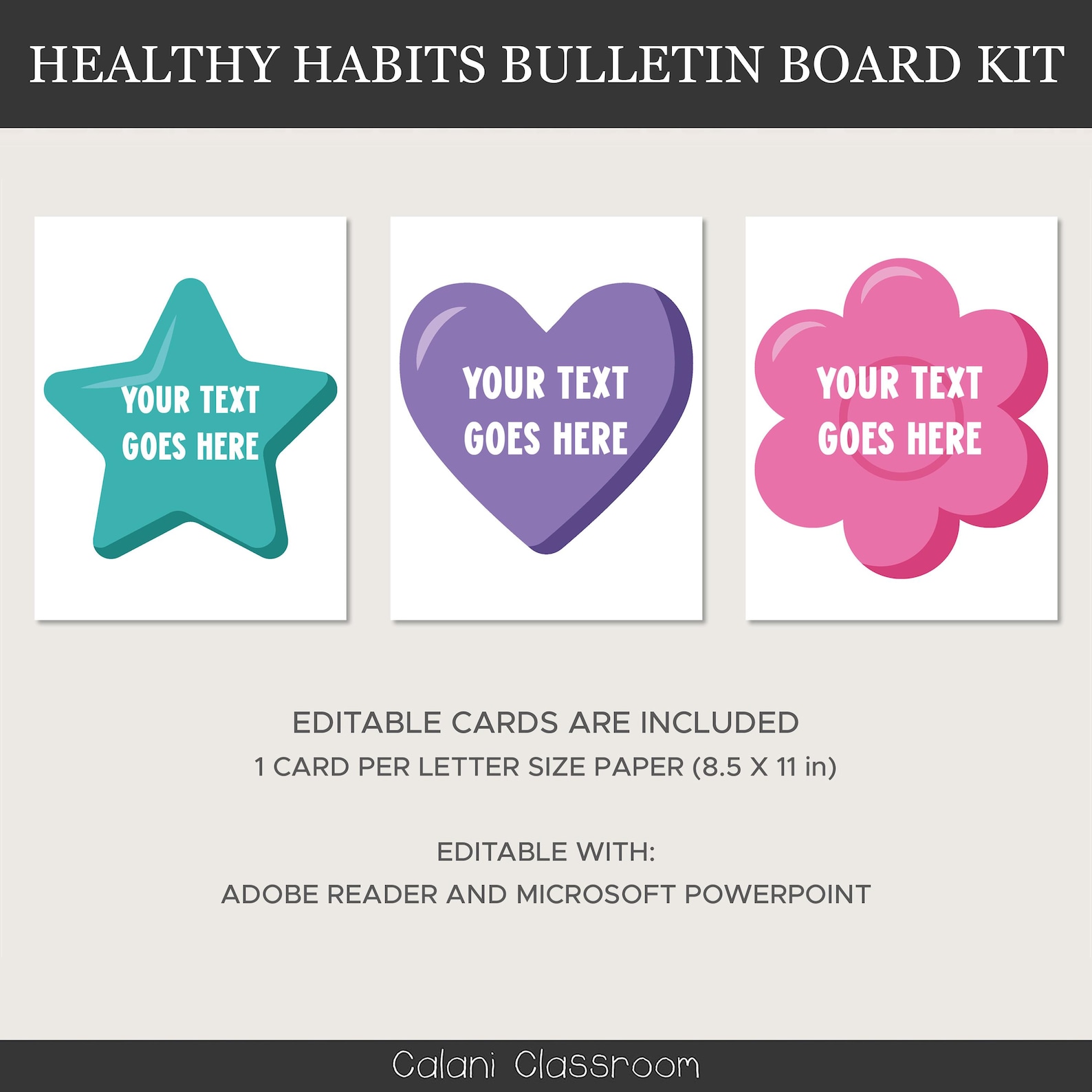 Healthy Habits Bulletin Board Kit, Healthy Habits School, Classroom ...
