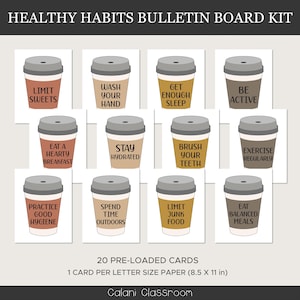 Healthy Habits Bulletin Board Kit, Healthy Habits School, Classroom ...