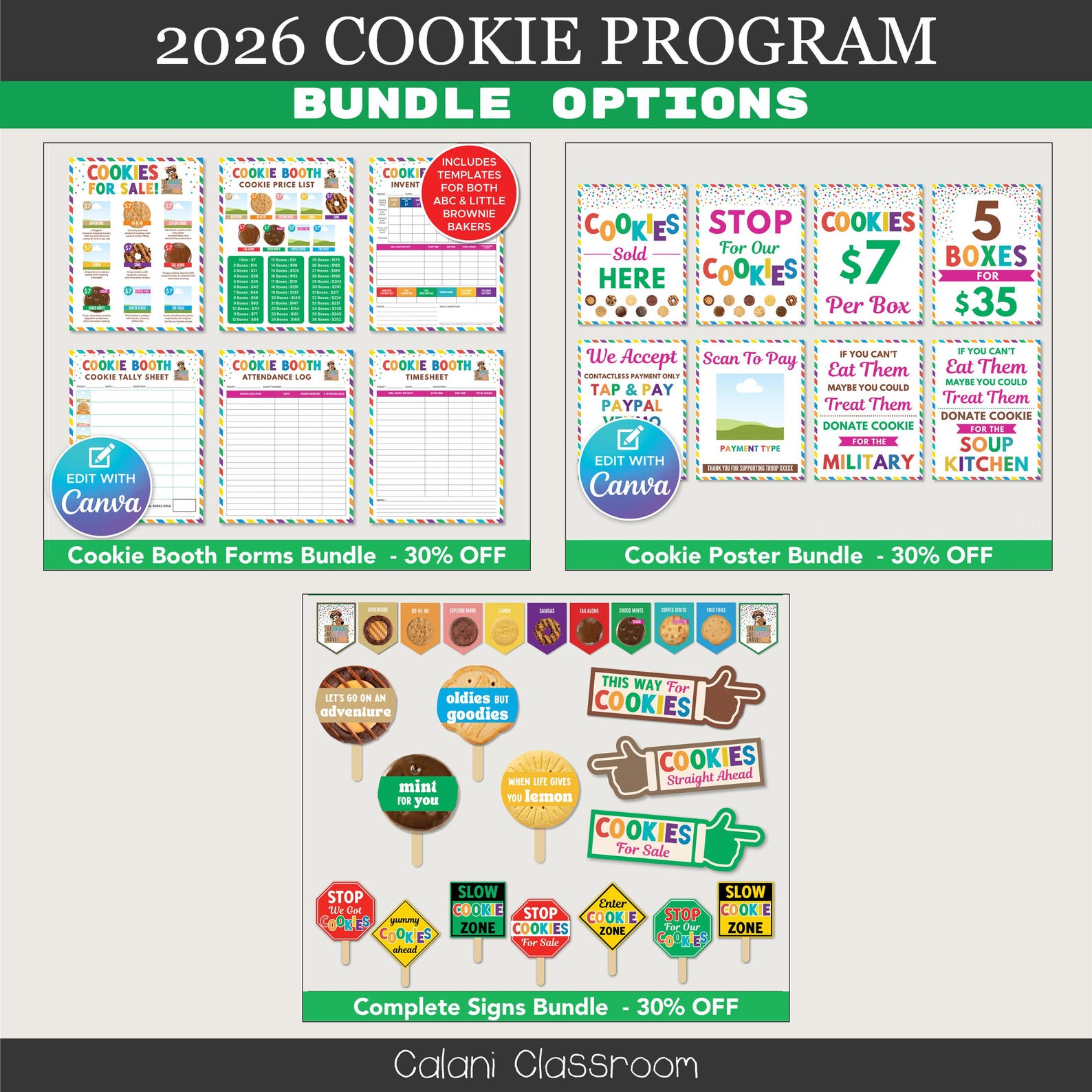 2026 Cookie Booth Twister Printable, Cookie Booth Game for Scout ...