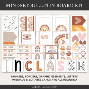 Positive Affirmation Bulletin Board, Classroom Door Decor, Neutral Boho ...