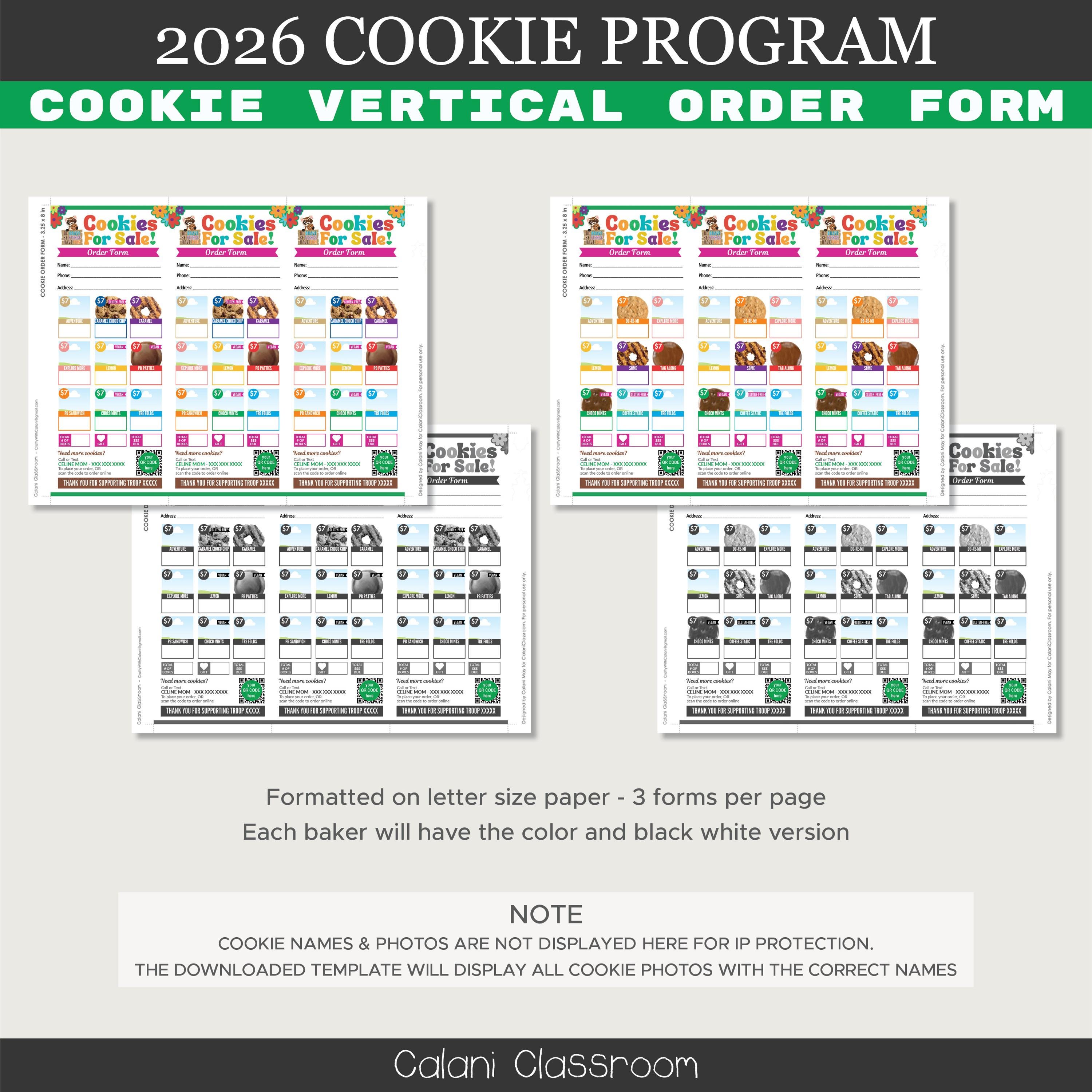 2026 Cookie Order Form, DIY Editable Cookie Marketing Kit for Scout ...