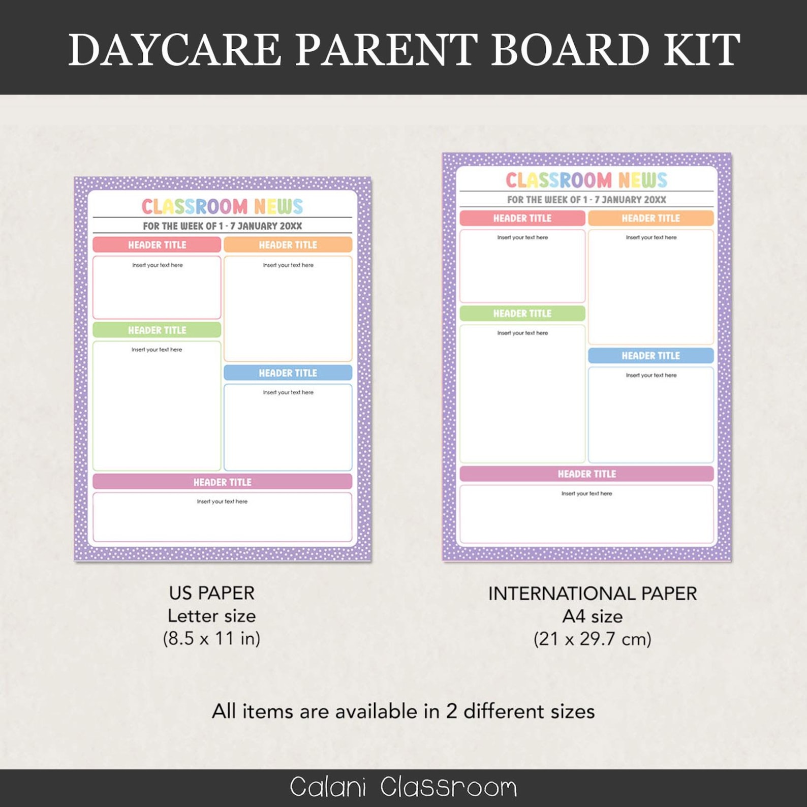 Daycare Parent Board, Childcare Bulletin Board Template, Parent Info ...