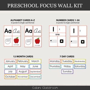 Preschool Focus Wall Template, Preschool Learning Wall, Classroom ...