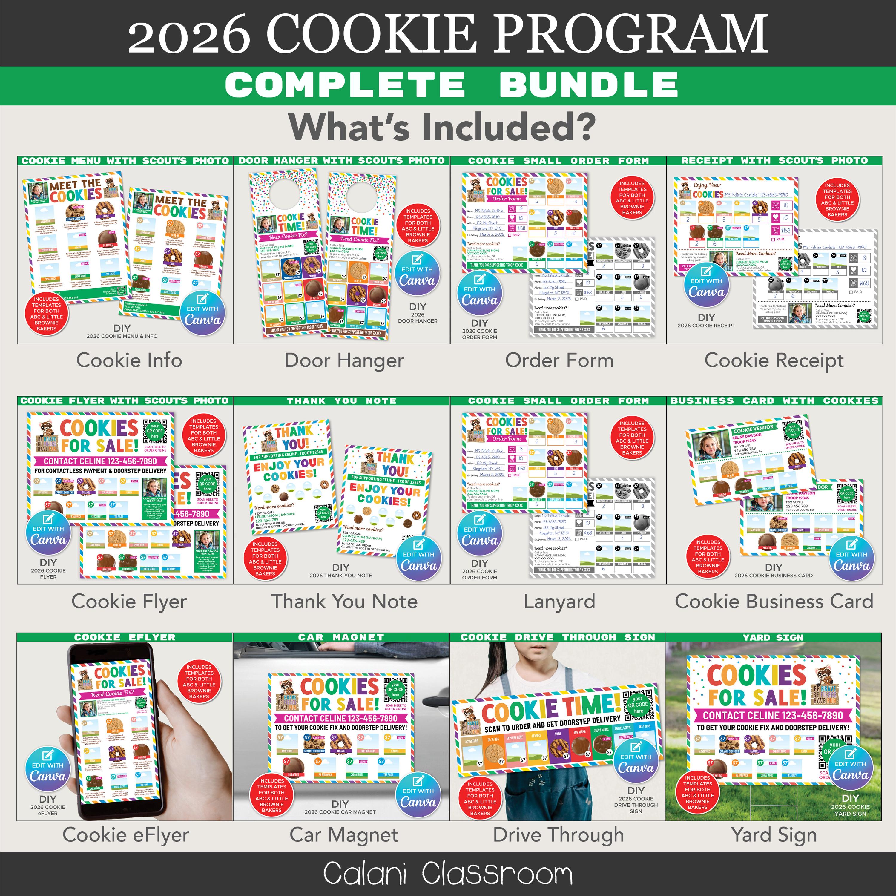 2026 Cookie Bundle, DIY Editable Cookie Marketing Kit With Scout's ...