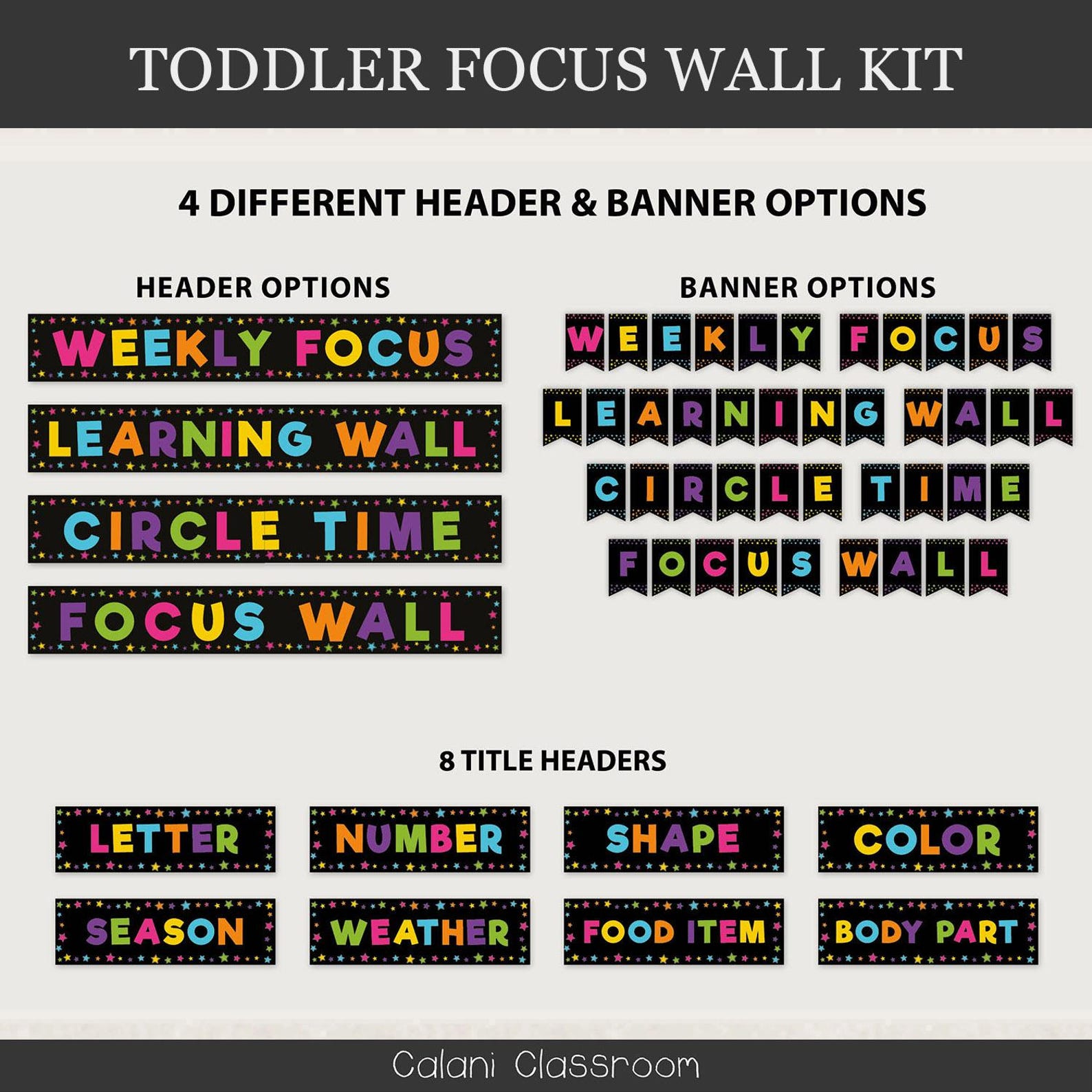 Toddler Focus Wall Template, Toddler Learning Wall, Toddler Circle Time ...