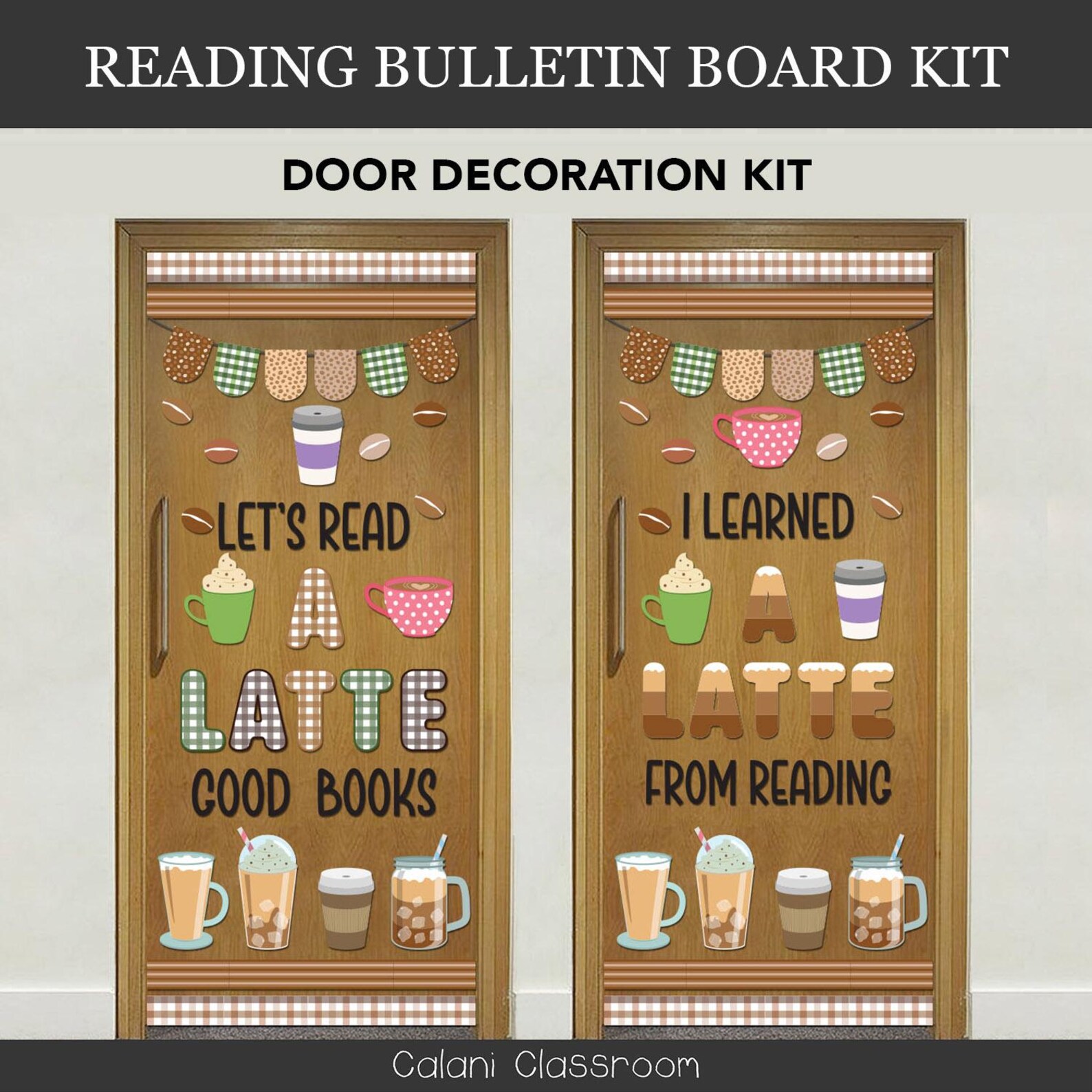 Reading Bulletin Board Kit, Classroom Bulletin Board, Coffee Lover ...