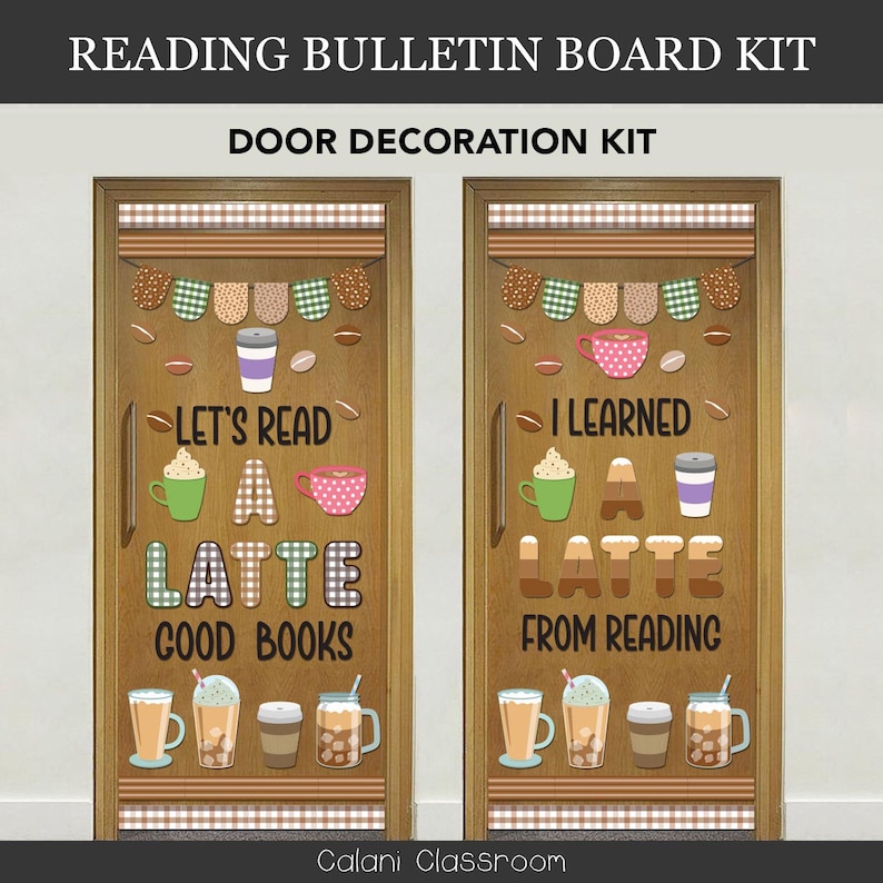 Reading Bulletin Board Kit, Classroom Bulletin Board, Coffee Lover ...