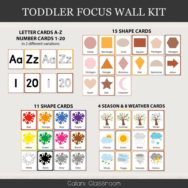 Toddler Focus Wall Template, Toddler Learning Wall, Classroom Circle ...