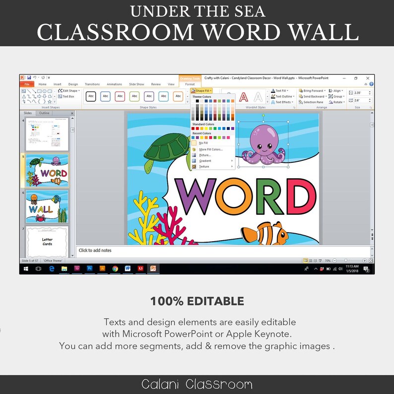 Word Wall Classroom Decor, Ocean Classroom Theme, Editable Reading Wall ...