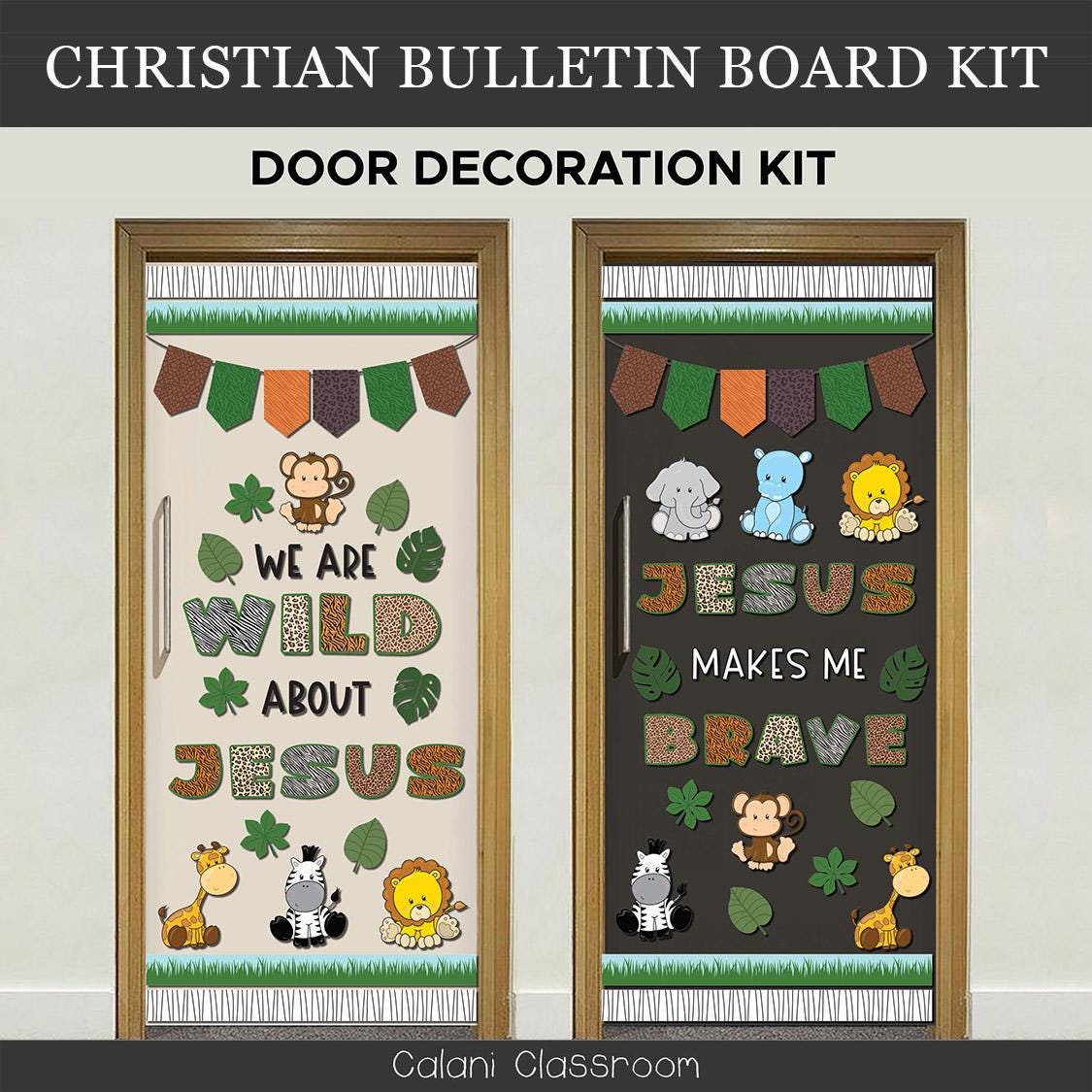 Christian Bulletin Board Kit, Wild About Jesus Classroom Bulletin Board ...