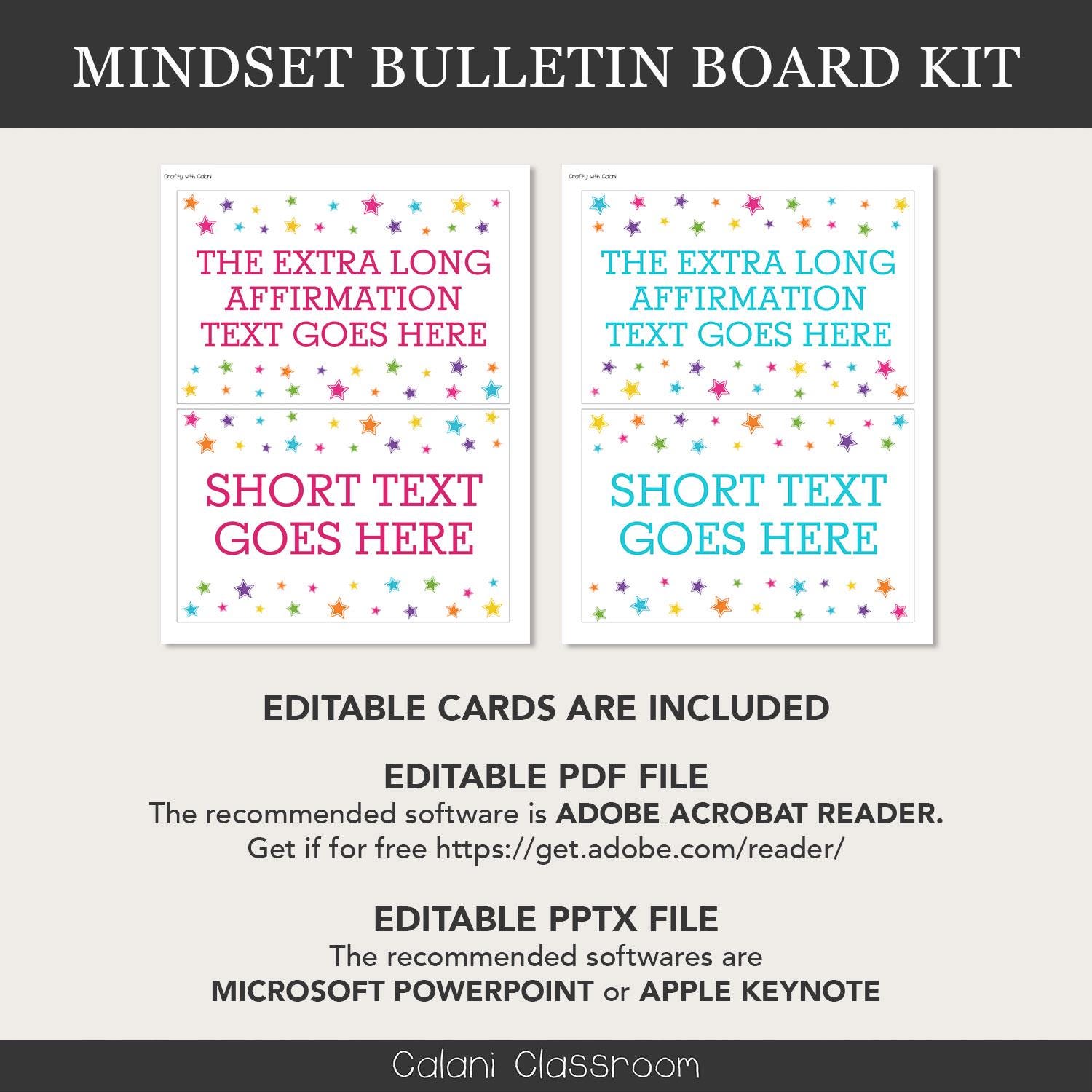 The Power of yet Bulletin Board Kit, Rainbow Star Classroom Display ...