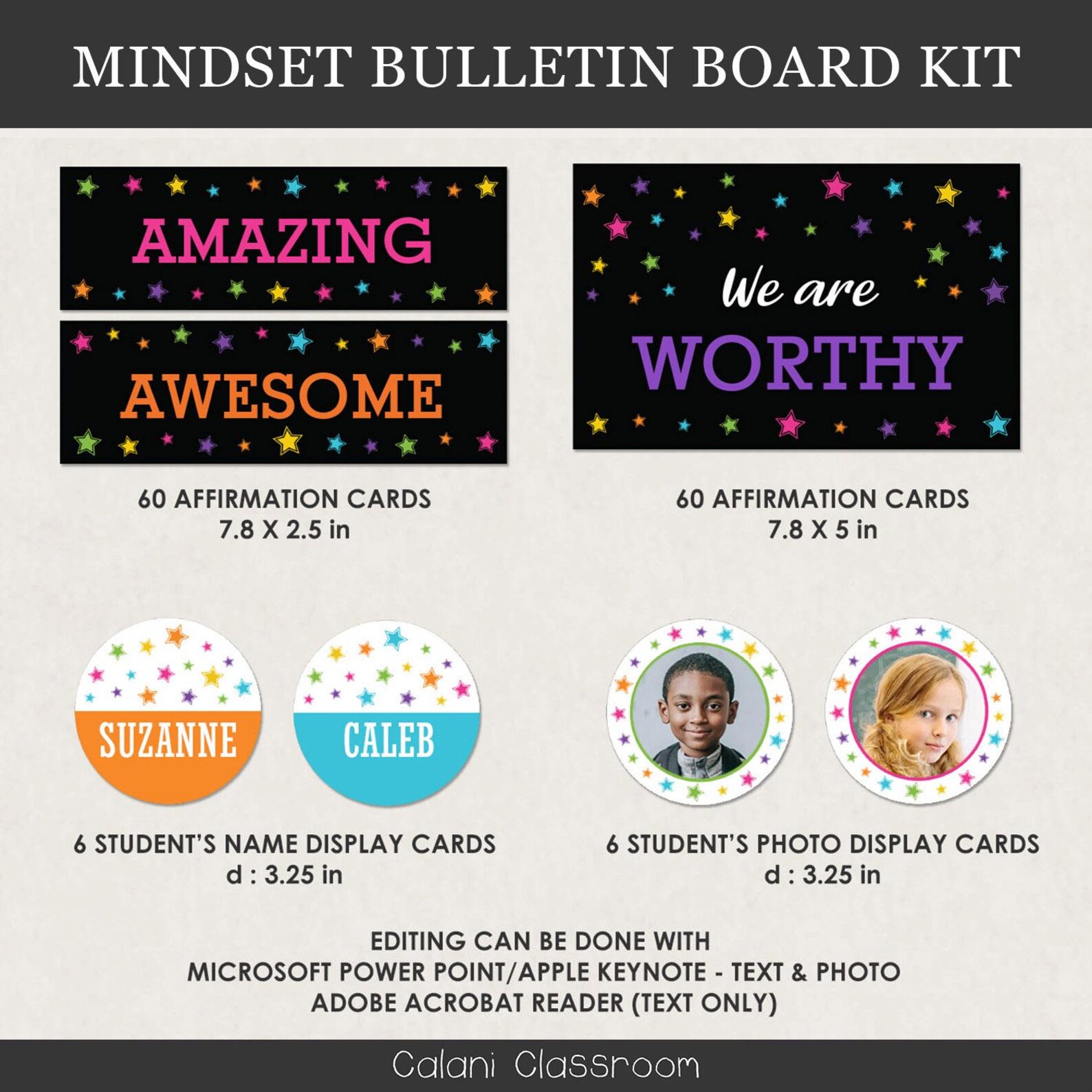 Positive Affirmation Bulletin Board, Classroom Door Decor, Rainbow ...