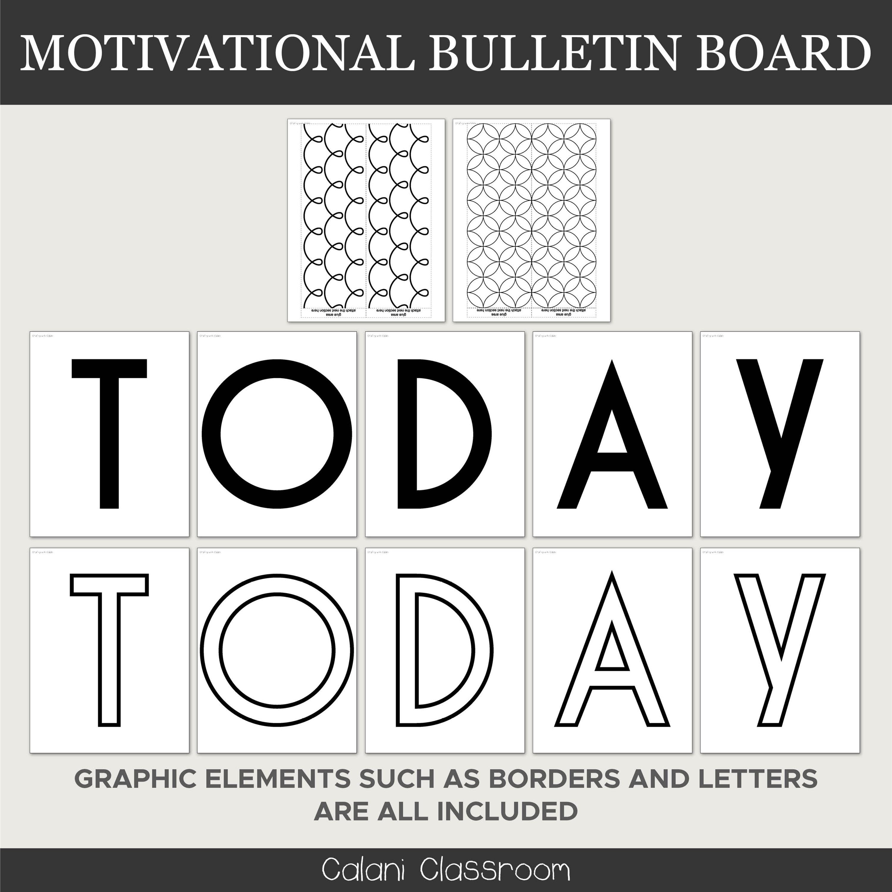 Today We Will Bulletin Board Kit, Motivational Bulletin Board ...