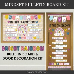 Mindset Bulletin Board Kit, Classroom Door Decor, Social Emotional ...