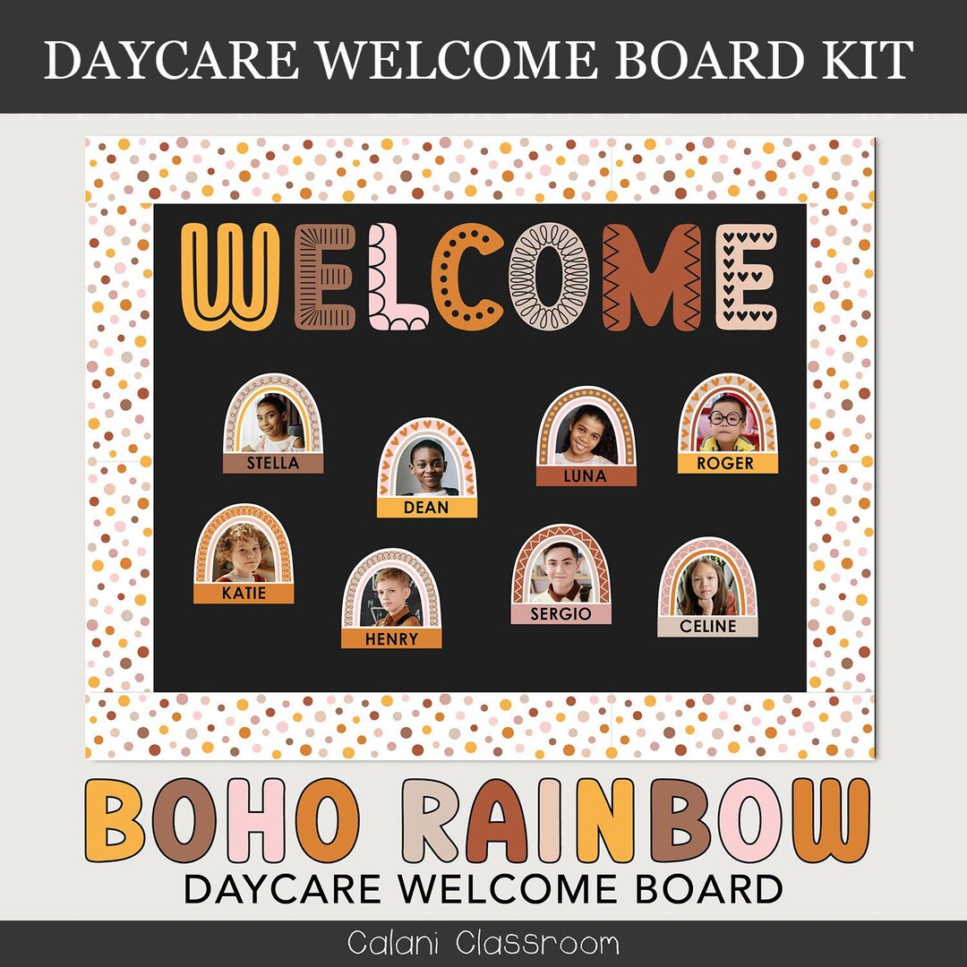 Daycare Bulletin Board Template, Daycare Welcome Board, Who is in Today ...