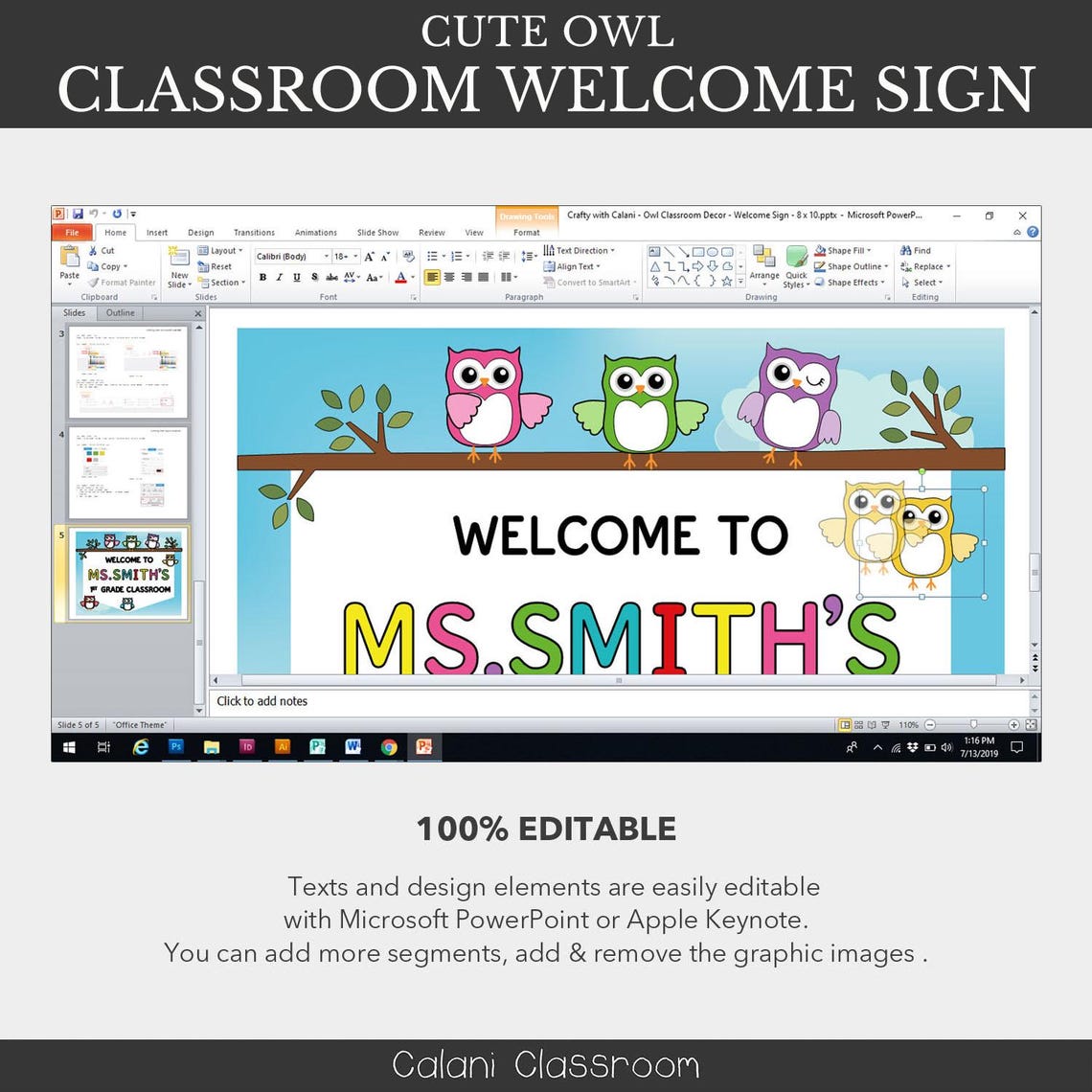 Classroom Welcome Sign, Cute Owl Classroom Door Sign, Welcome to Our ...