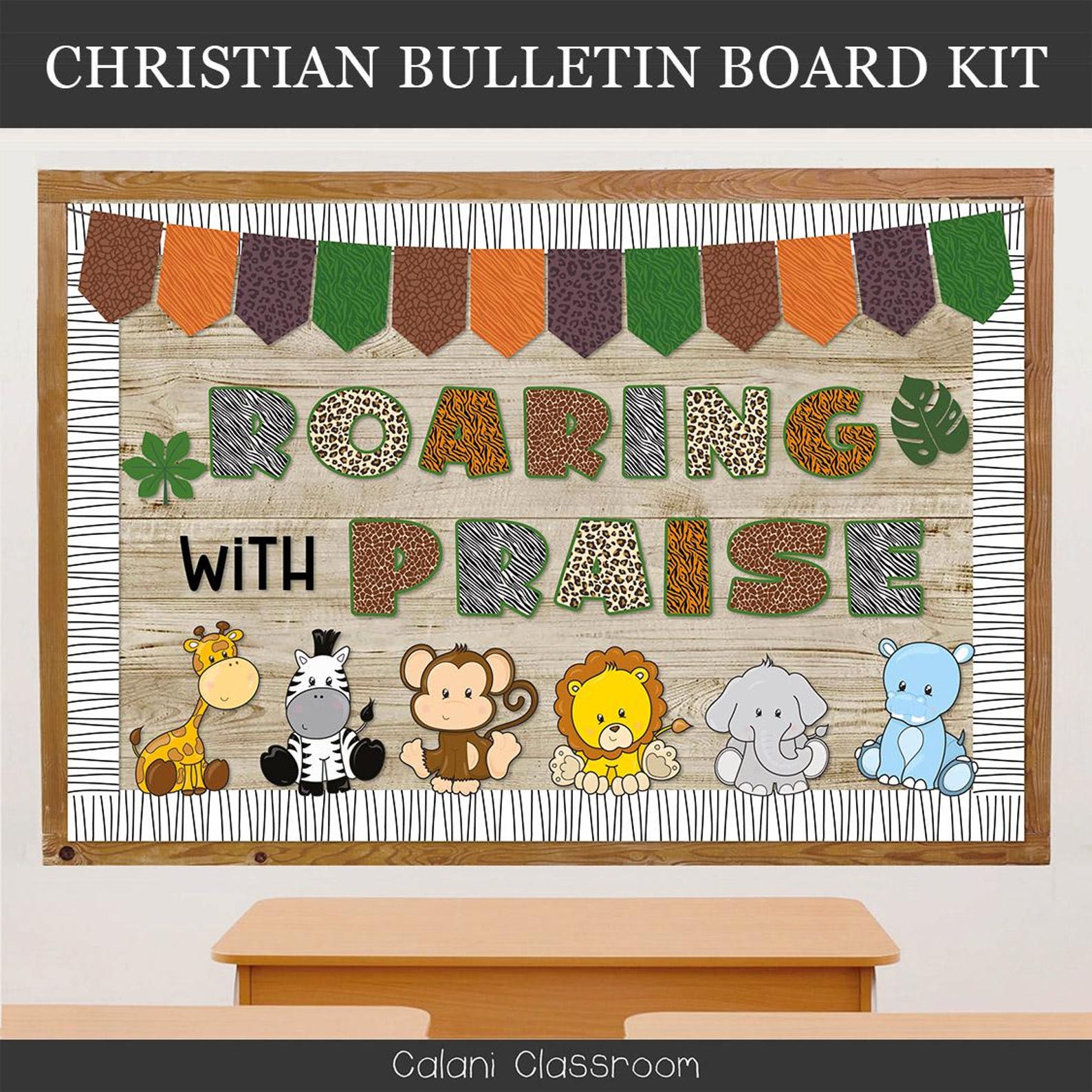 Christian Bulletin Board Kit, Wild About Jesus Classroom Bulletin Board ...