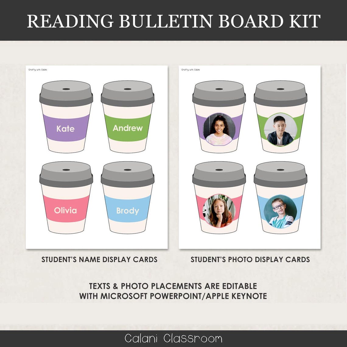 Reading Bulletin Board Kit, Classroom Bulletin Board, Coffee Lover ...