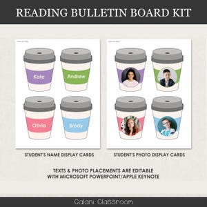 Reading Bulletin Board Kit, Classroom Bulletin Board, Coffee Lover ...