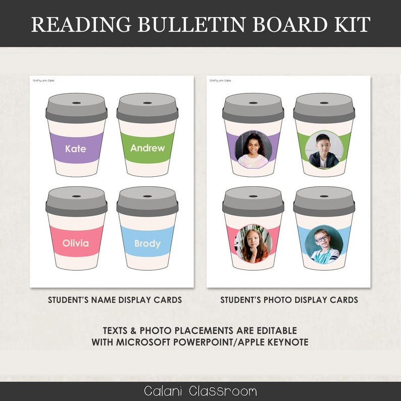 Reading Bulletin Board Kit, Classroom Bulletin Board, Coffee Lover ...