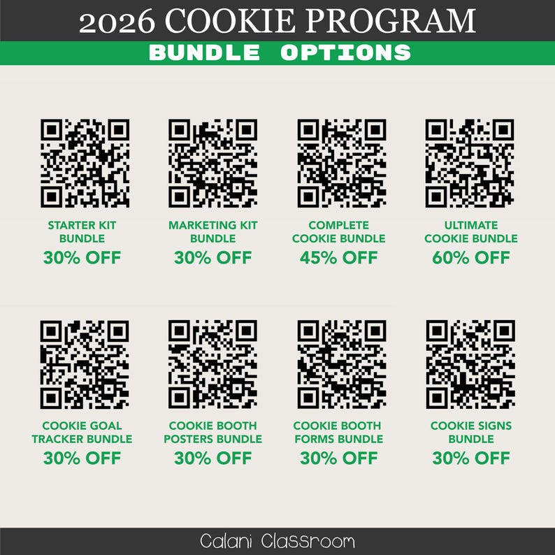 2026 Cookie Yard Sign With QR Code , DIY Editable Cookie Marketing Kit ...