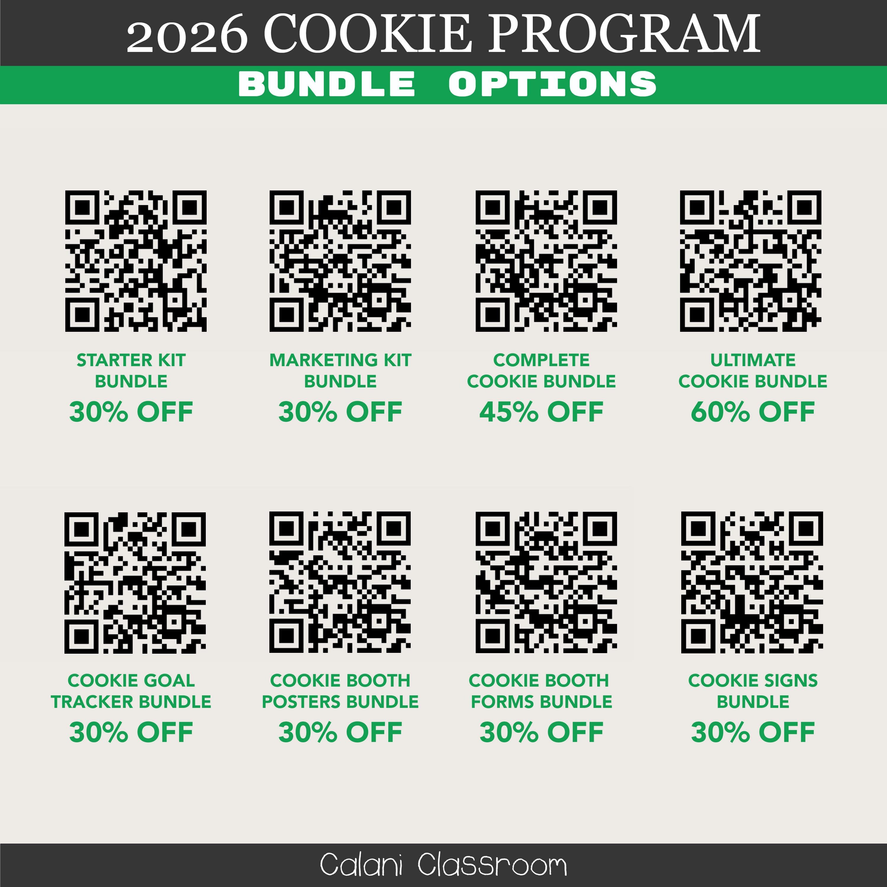 2026 Cookie Yard Sign With QR Code , DIY Editable Cookie Marketing Kit ...