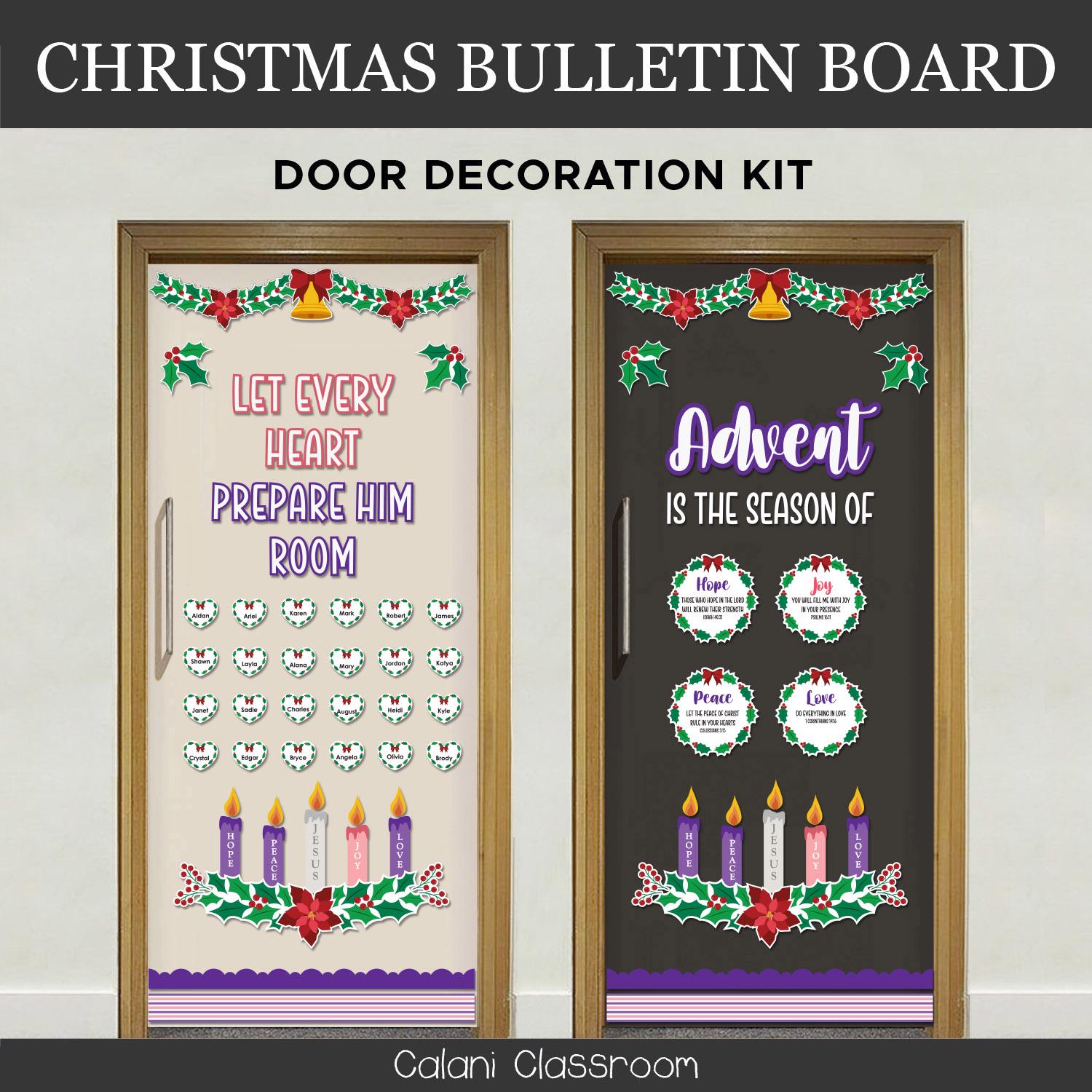 Christmas Bulletin Board Kit I Advent Candle Catholic School & Church ...