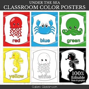 Color Poster Classroom Decoration, Ocean Classroom, Under the Sea ...