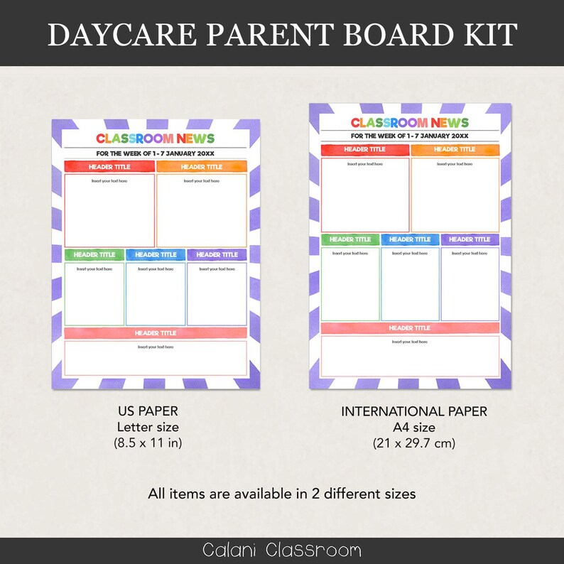 Daycare Parent Board, Childcare Bulletin Board Template, Parent Info ...