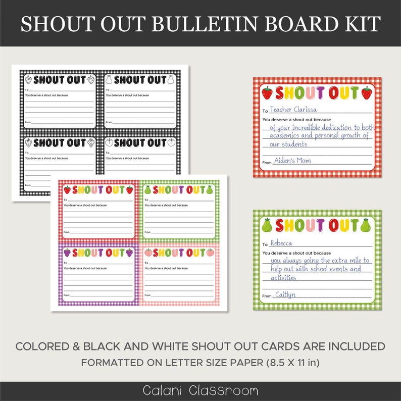 Staff Shout Out Bulletin Board, Staff Appreciation Bulletin Board ...