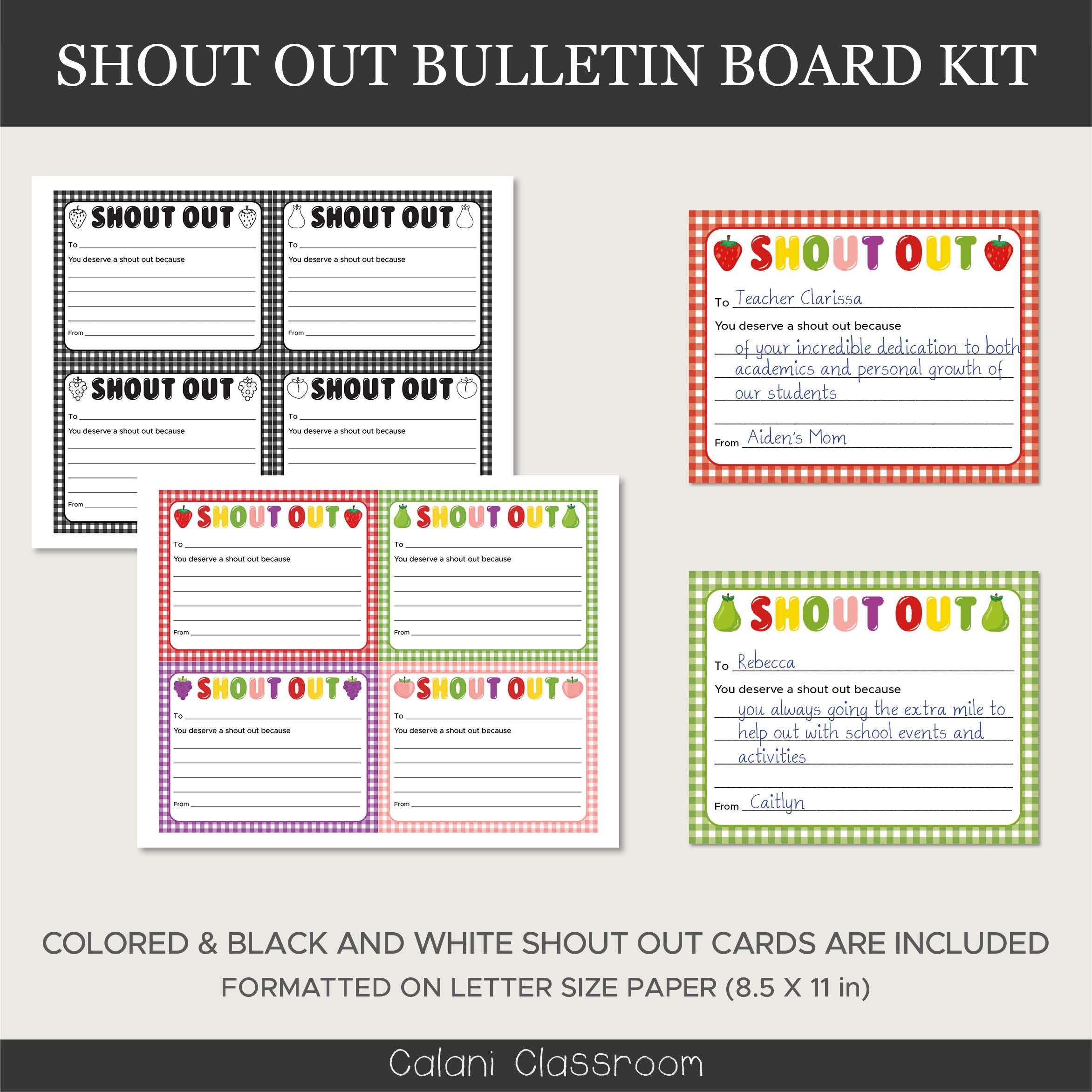 Staff Shout Out Bulletin Board, Staff Appreciation Bulletin Board ...