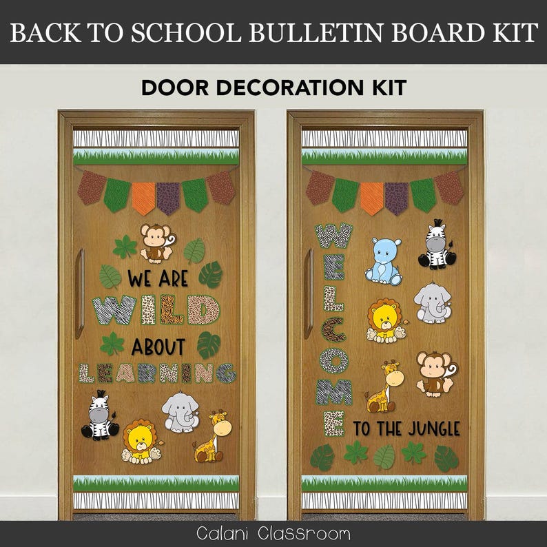 Back to School Bulletin Board Kit, Classroom Bulletin Board, Jungle ...