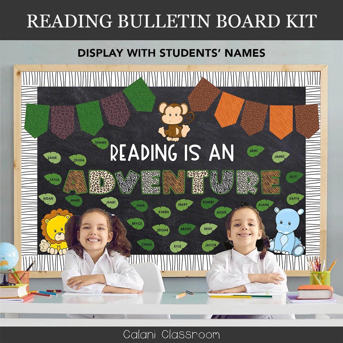 Reading Bulletin Board Kit, Classroom Bulletin Board, Wild About ...