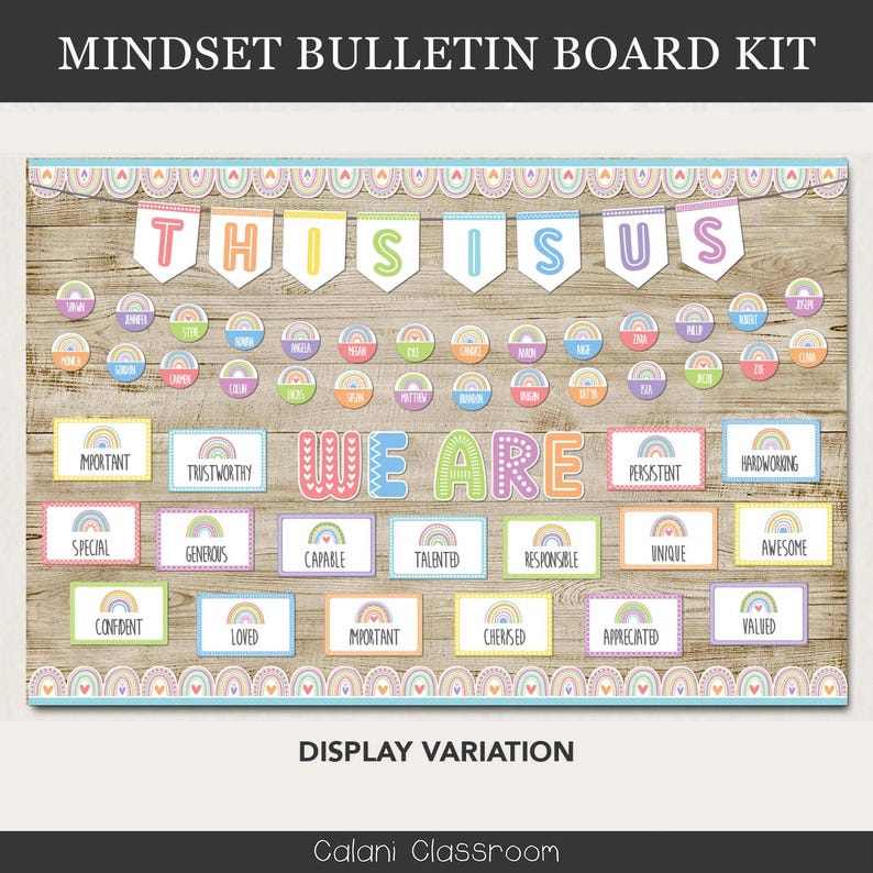 Positive Affirmation Bulletin Board, Classroom Door Decor, Pastel ...